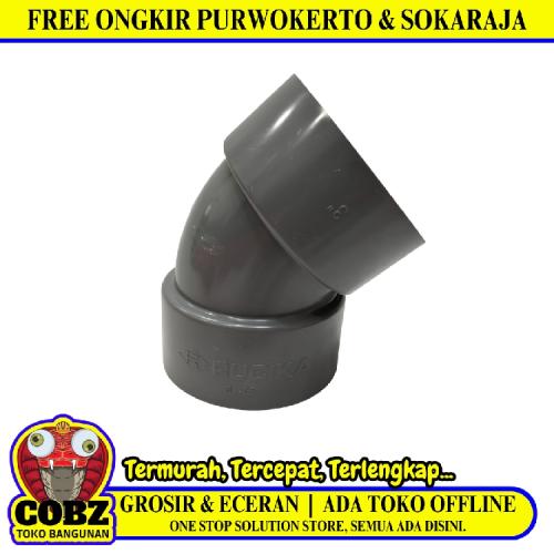 3 INCH / RUCIKA D-45L Elbow Knee Keni 45 Derajat Fitting Pipa PVC ...